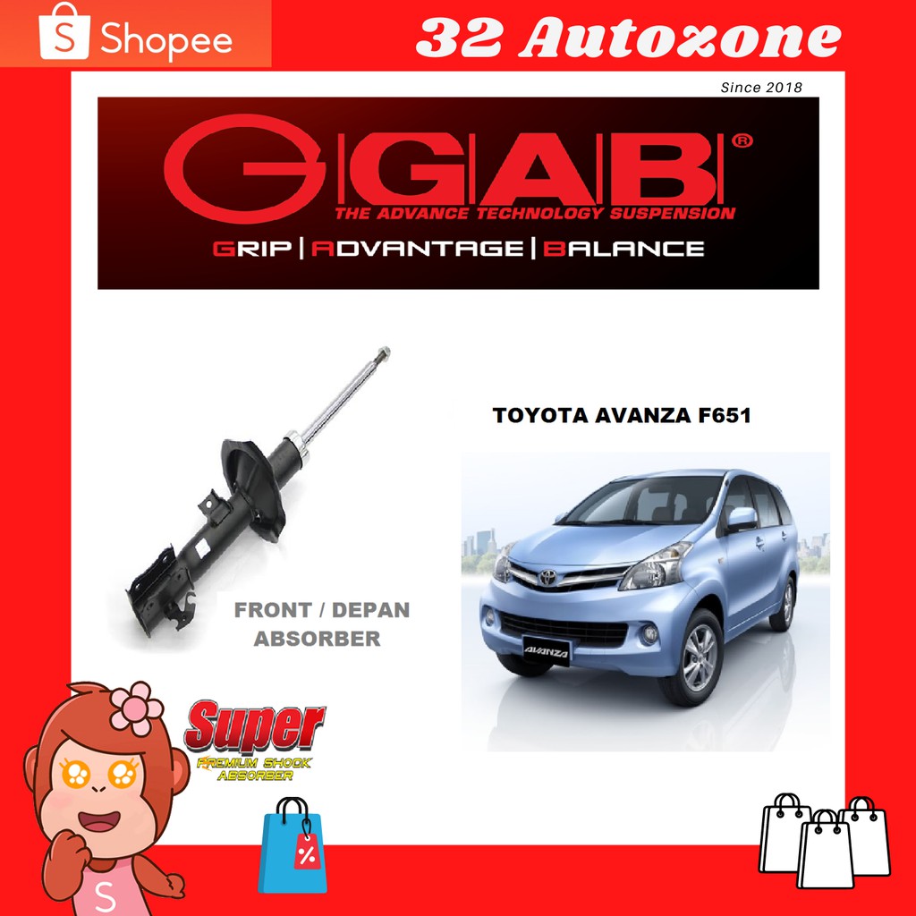 Original GAB Front Depan Absorber Premium Shock Absorber (2 pcs) for ...