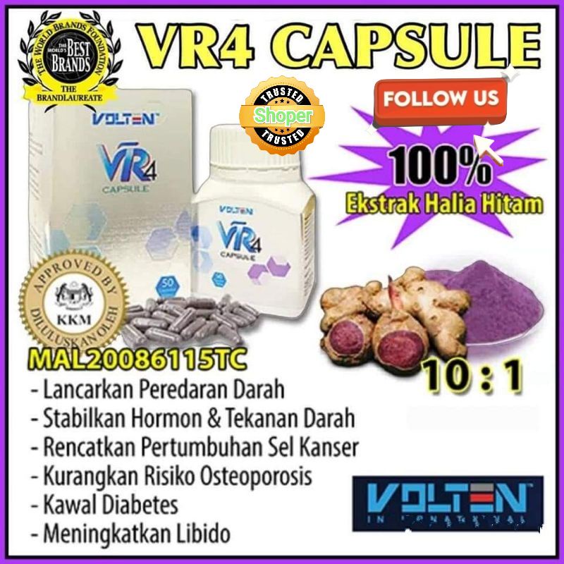 VOLTEN VR4 Capsule Black Ginger / Kapsul Halia Hitam (50 capsules ...