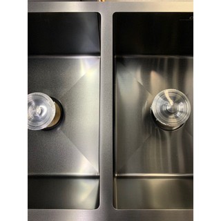 Black Stainless Steel Nano Kitchen Sink, Handmade Sink, Undermount ...