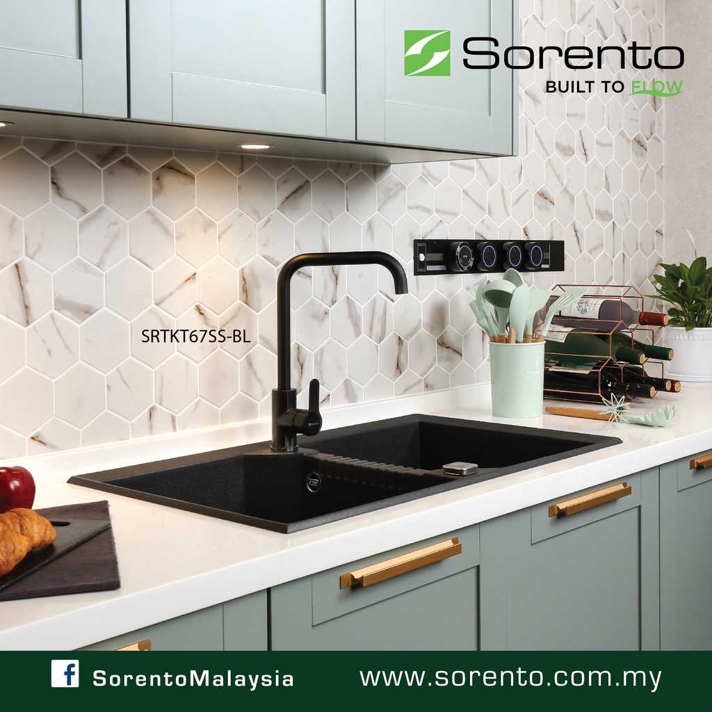 SORENTO SRTKT67SS-BL Stainless Steel 304 Material BLACK Pillar Mounted ...