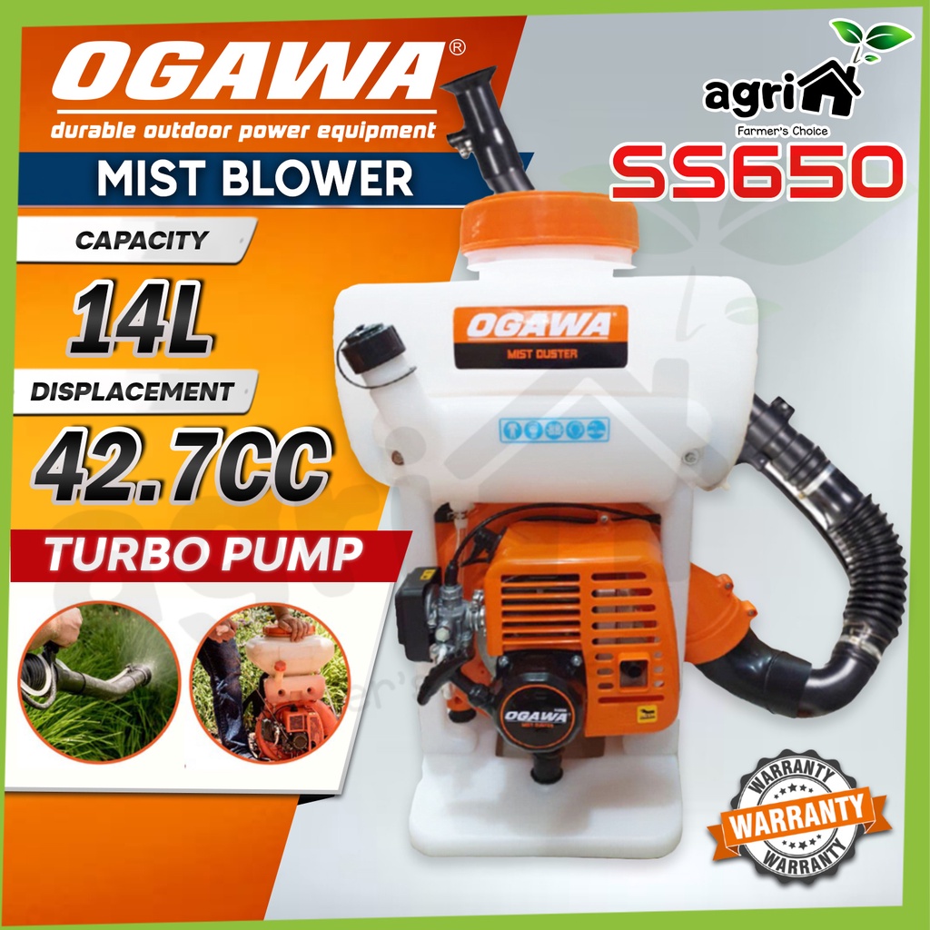 OGAWA SS650 SS650T Turbo Mist Duster / Mist blower Mesin Pam Racun Sembur Heavy Duty Backpack ...
