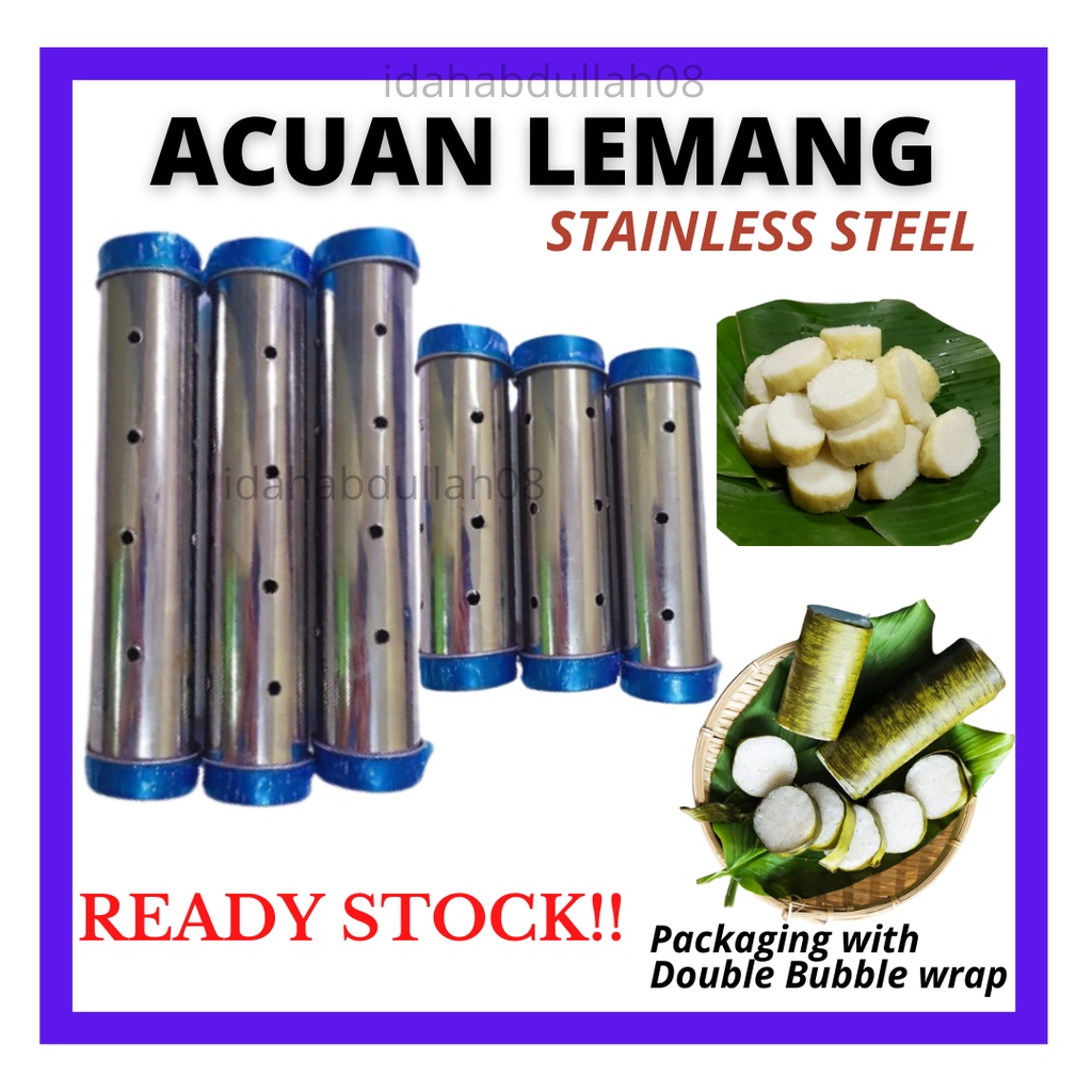 Acuan Lemang Stainless Steel Acuan Nasi Impit Acuan Kuih Lopez Cylinder ...