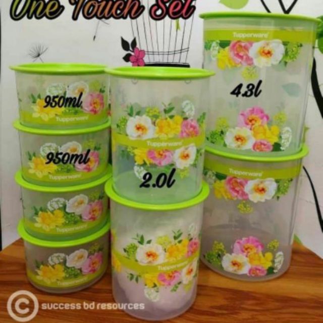 Canister Tupperware Flora Raya One Touch | Shopee Malaysia