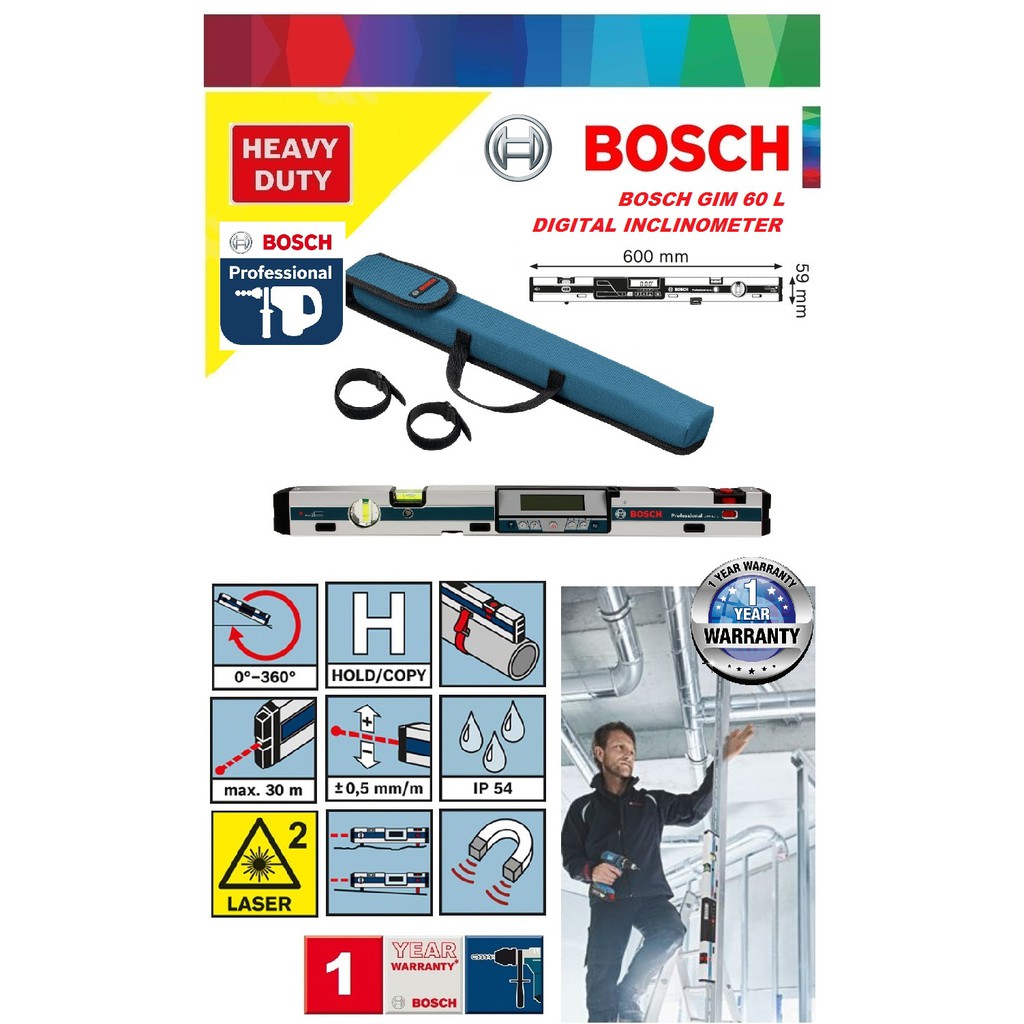 Bosch GIM 60 L Digital Inclinometer | Shopee Malaysia