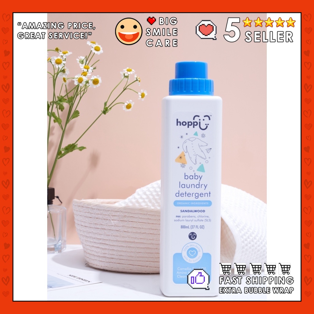 Hoppi 100% Organic Baby Laundry Detergent (800ml/Bottle) | Shopee Malaysia