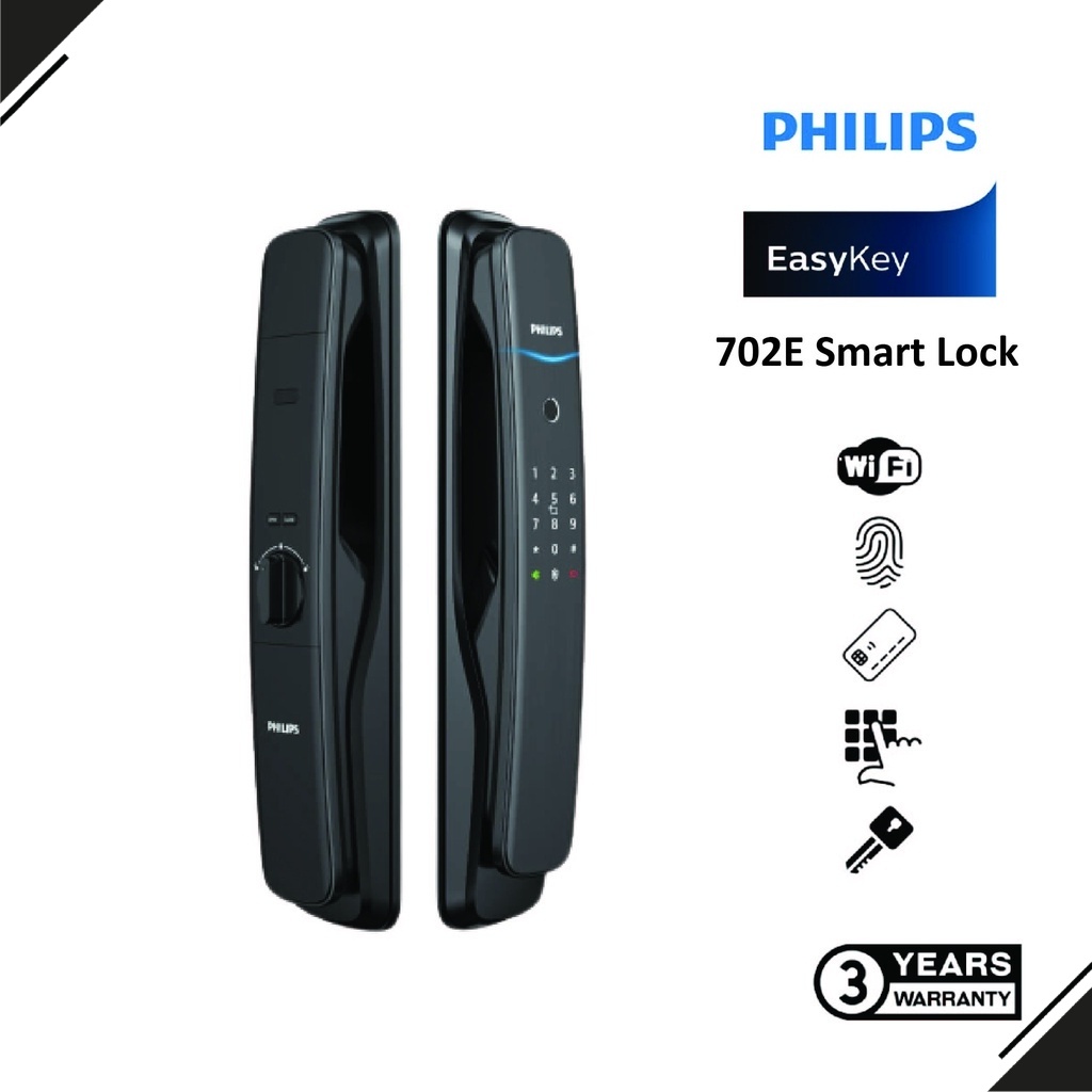 Philips Digital Lock Easy Key 702e Series, (FREE GIFT 1 unit LED ...