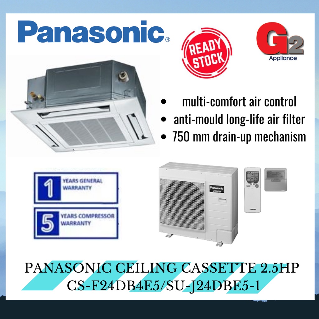 Ceiling Cassette Air Conditioner Panasonic | Shelly Lighting