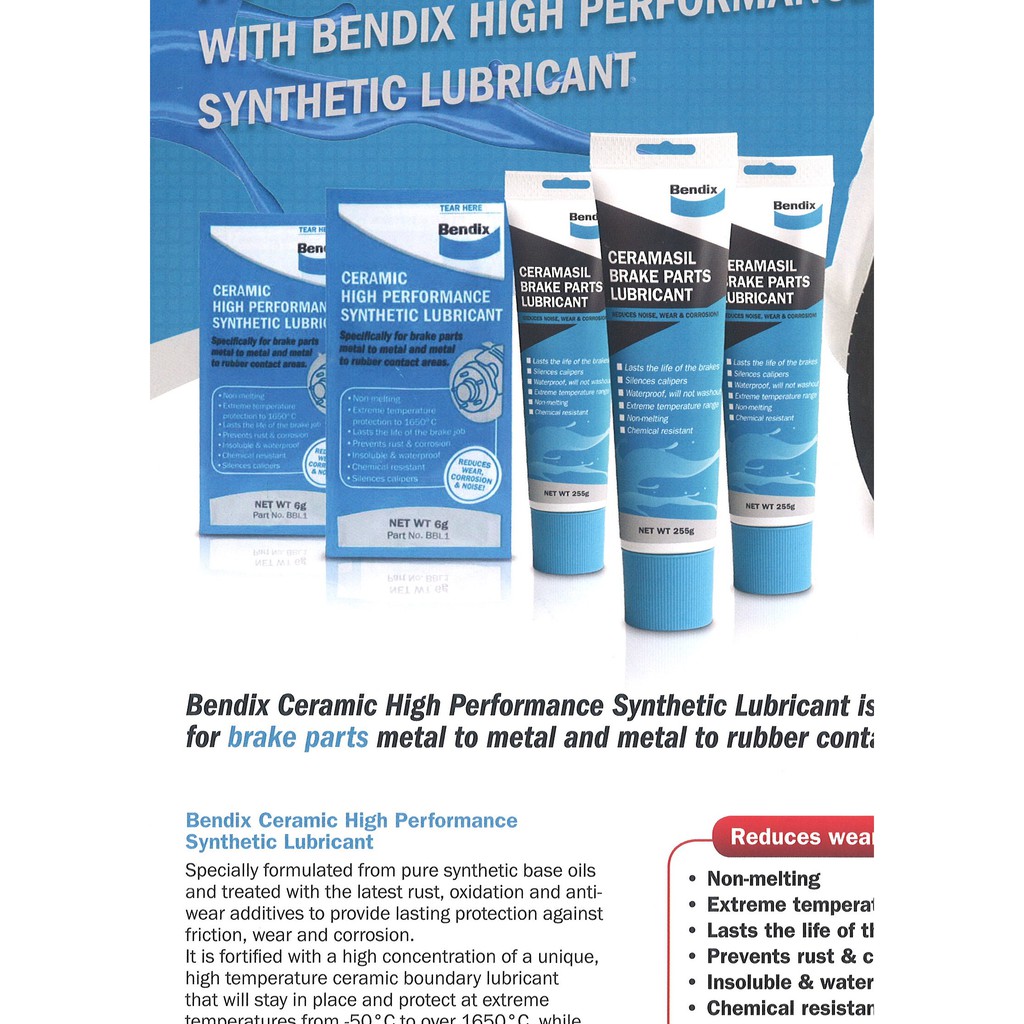 Bendix Ceramasil Brake Parts Lubricant Brake Pad Grease - 6G NET ...