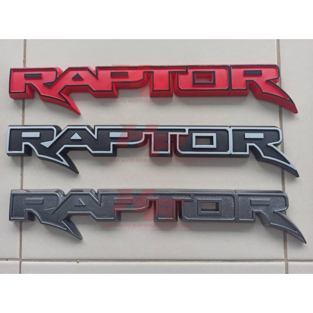 Ford Ranger Raptor Emblem ( Grey / Black+White / Red+Black ) | Shopee ...
