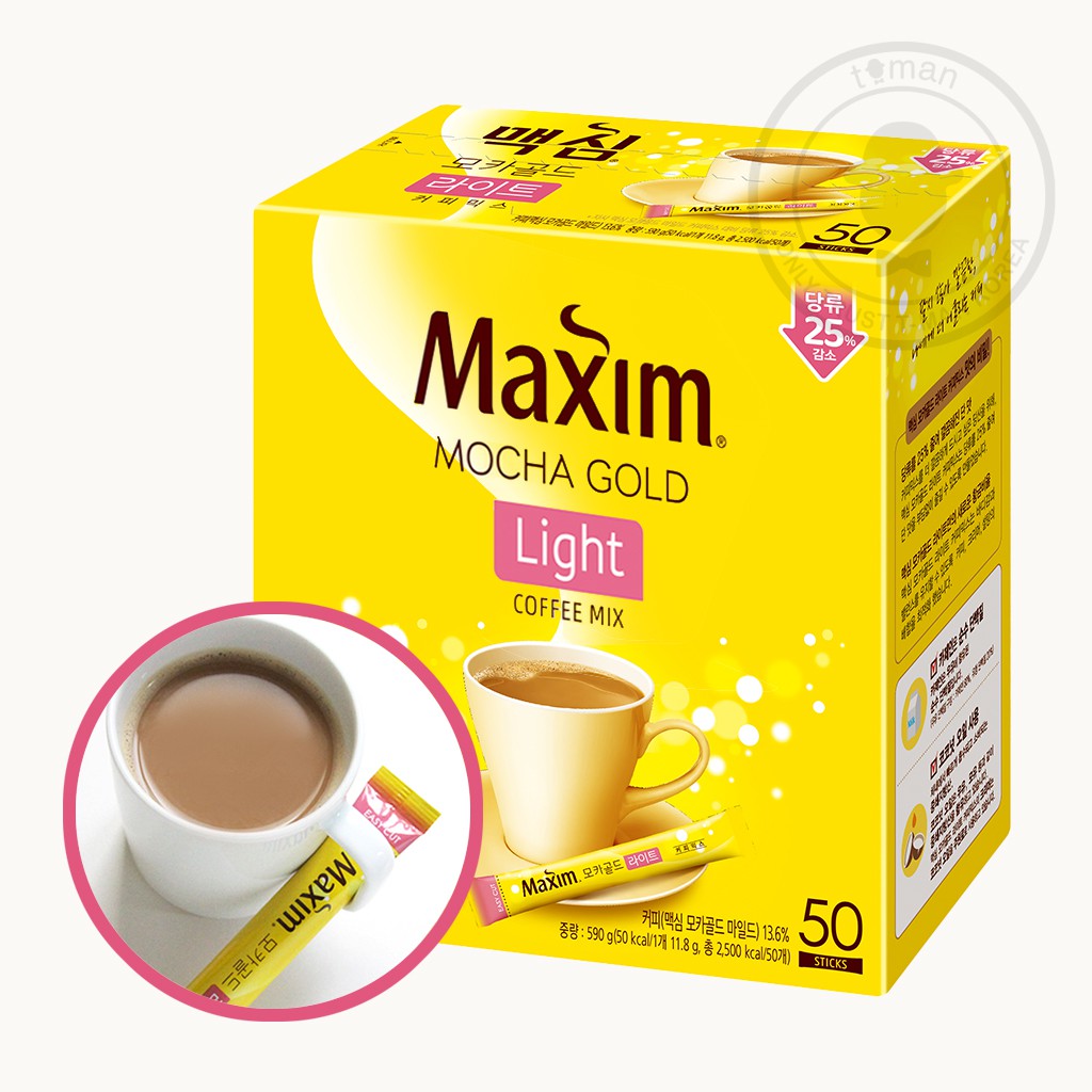 Maxim Mocha Gold Light coffee mix 50 sticks | Shopee Malaysia