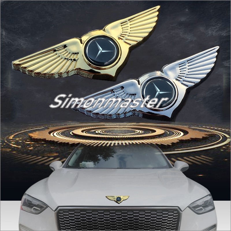 Mercedes Benz W210 W203 W204 W202 Car Modified Badge 3D Metal Grille ...