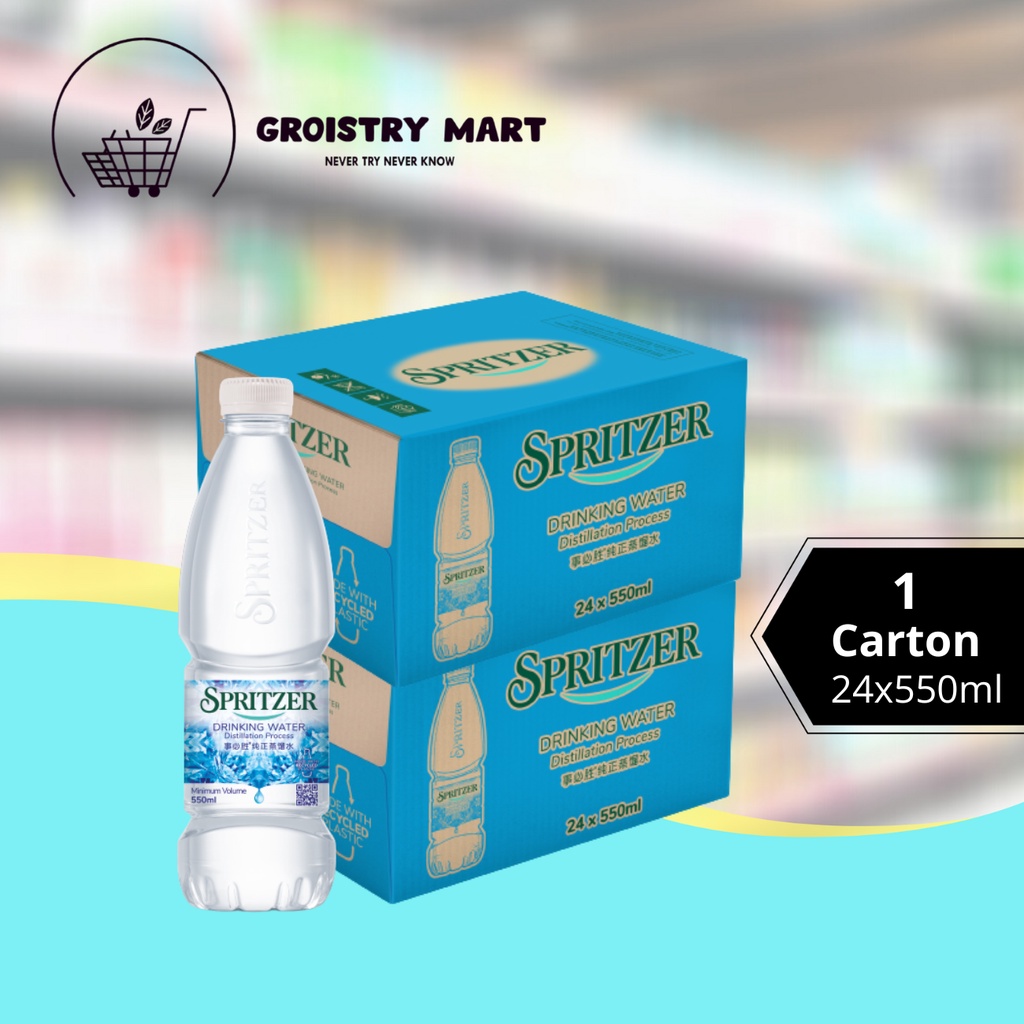 Spritzer Distilled Drinking Water 550ml ( 24 x 550ml ) 1 Carton [Klang Valley & Seremban ...