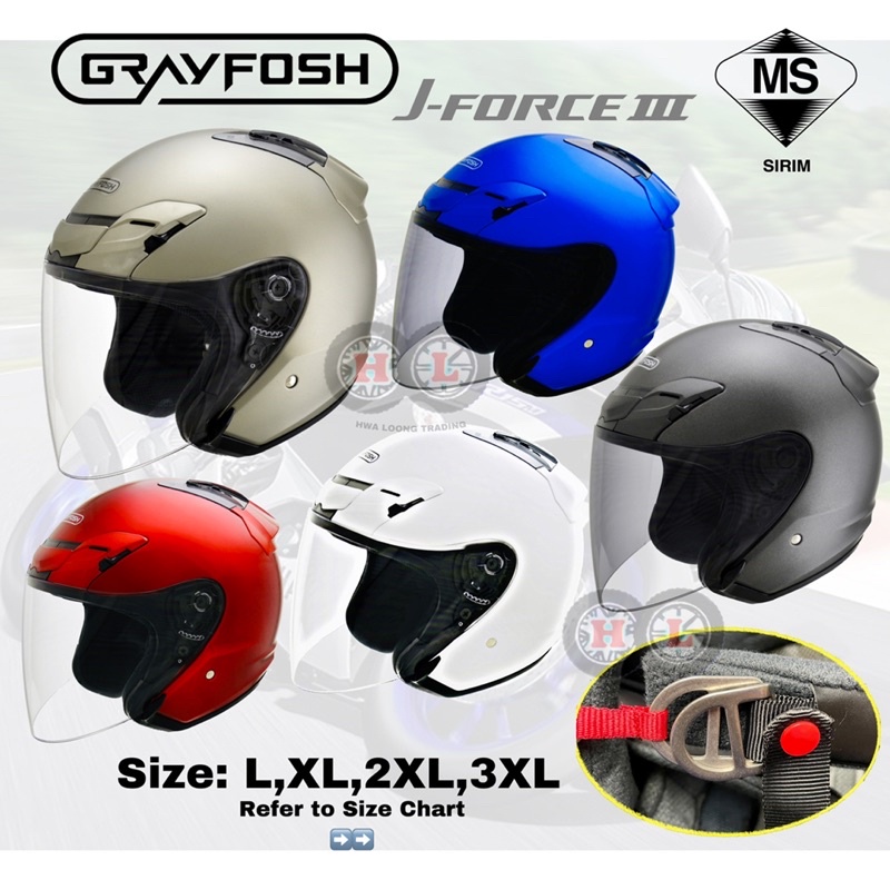 GRAYFOSH SHOEI JF3 VISOREX HELMET WITH CLEAR VISOR & BAG HELMET ...