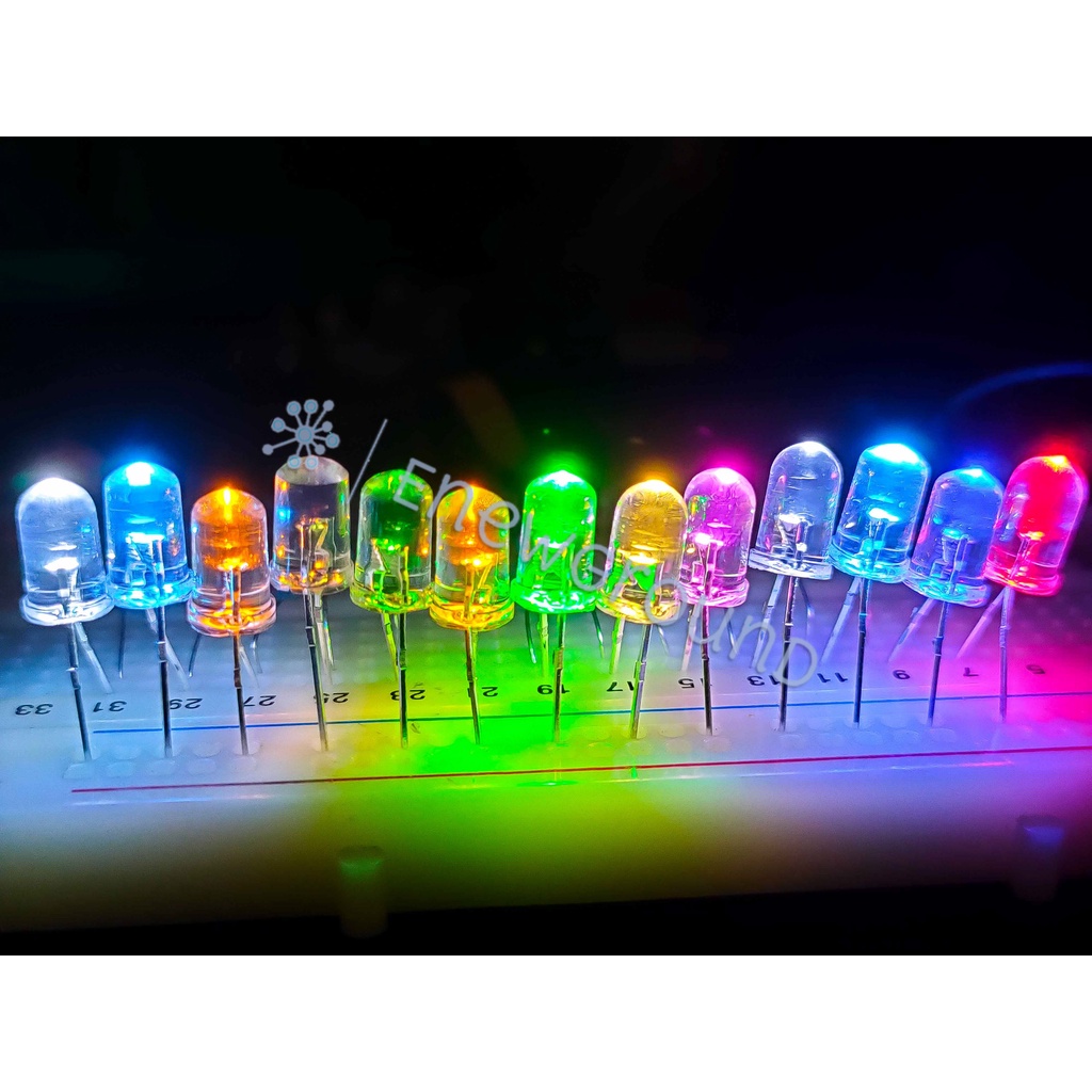 LED (super bright, 2 pin, 5 mm, short pin, 5 PCS/set, UV, white light ...