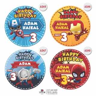 BIRTHDAY STICKER / 100PCS / 4CM - 5CM / STICKER HARI JADI | Shopee Malaysia
