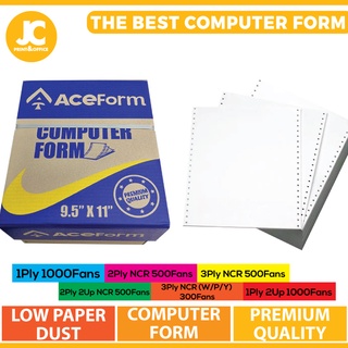 Computer Form NCR Paper - 9.5" X 11" / All White / 1Ply 2Ply 3Ply / 300 ...