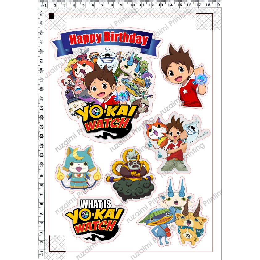 YoKai Watch Cake Birthday Topper 001 | Shopee Malaysia