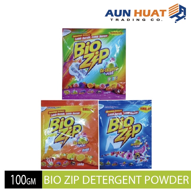 BIO ZIP DETERGENT POWDER 100GM | Shopee Malaysia