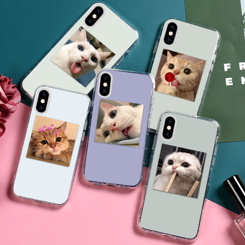 Cute Cat Anti-fall Case Compatible For iPhone 12 Pro Max 11Pro Max 6 6s ...