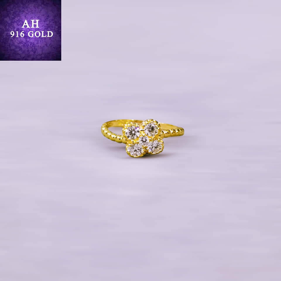 Cincin Tunang Emas 916 Size 10/Merisik/Kahwini/Nikah/Engagement Ring ...