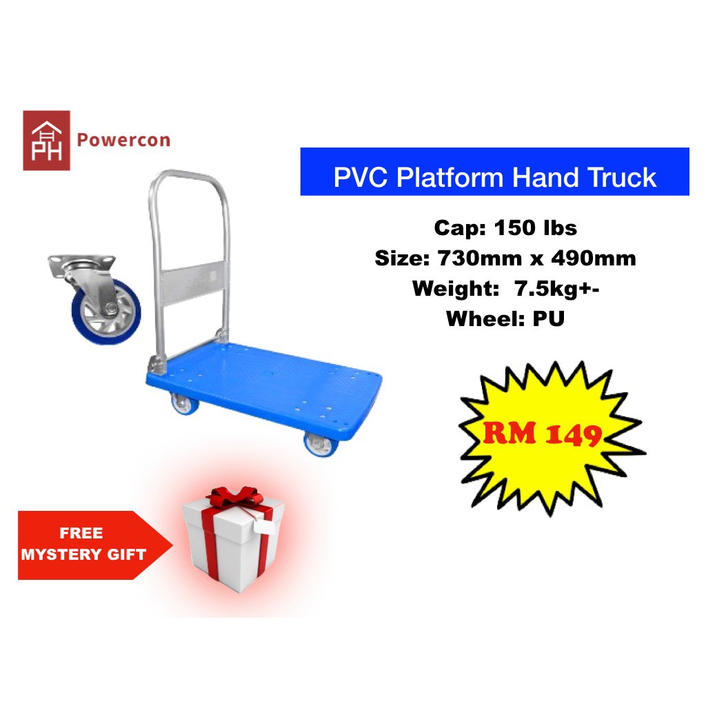 PVC HAND TRUCK TROLLEY 300KG | Shopee Malaysia