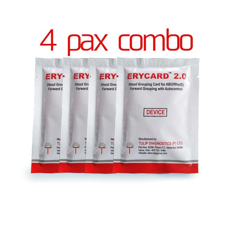 Family Pack Erycard 2.0 (eldoncard alter.) Home ABO RH Blood Typing ...