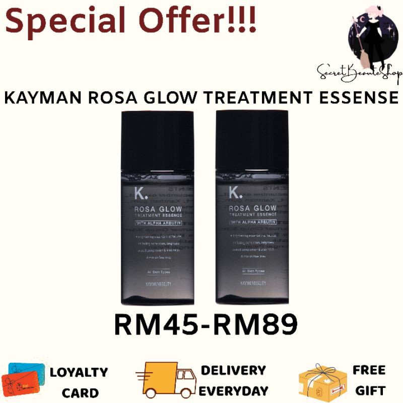 [SHIP TODAY+FAST DELIVERY+FREE GIFT]KAYMAN ROSA GLOW TREATMENT ESSENSE ...