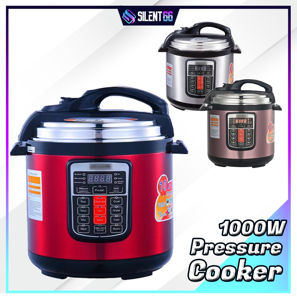 READY STOCK 10IN1 Electric Digital Pressure Non-stick Stainless Steel ...