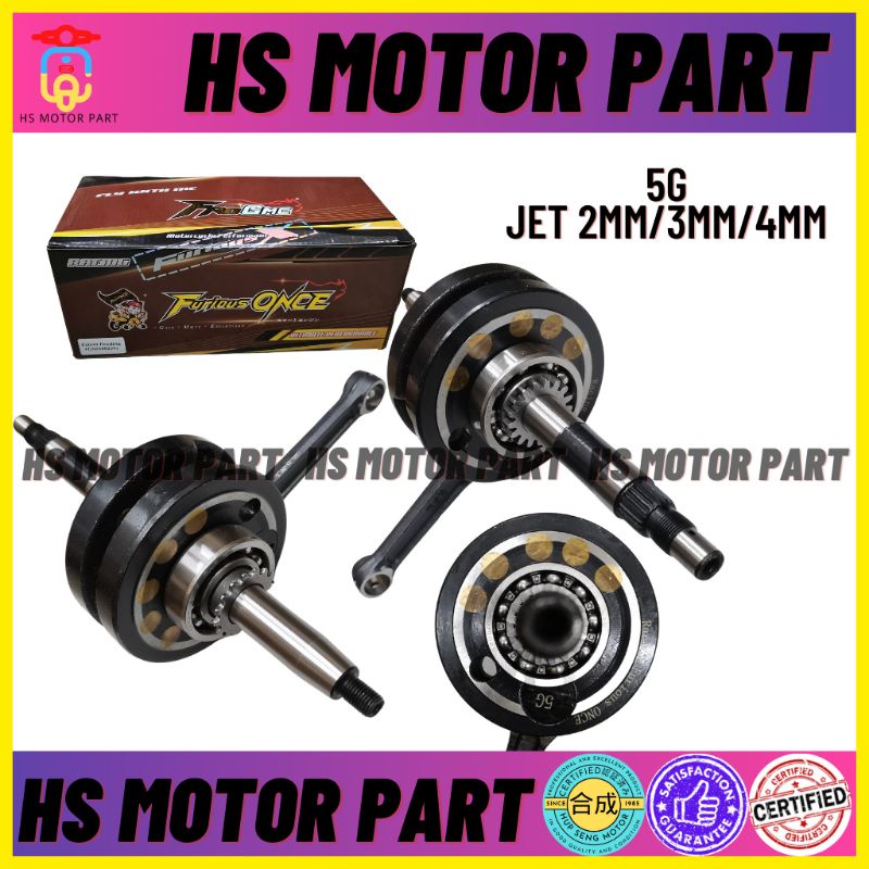 HSMOTORPART W125 Pnp Ex5 racing Crankshaft Furious Once Tambah Berat 5G ...