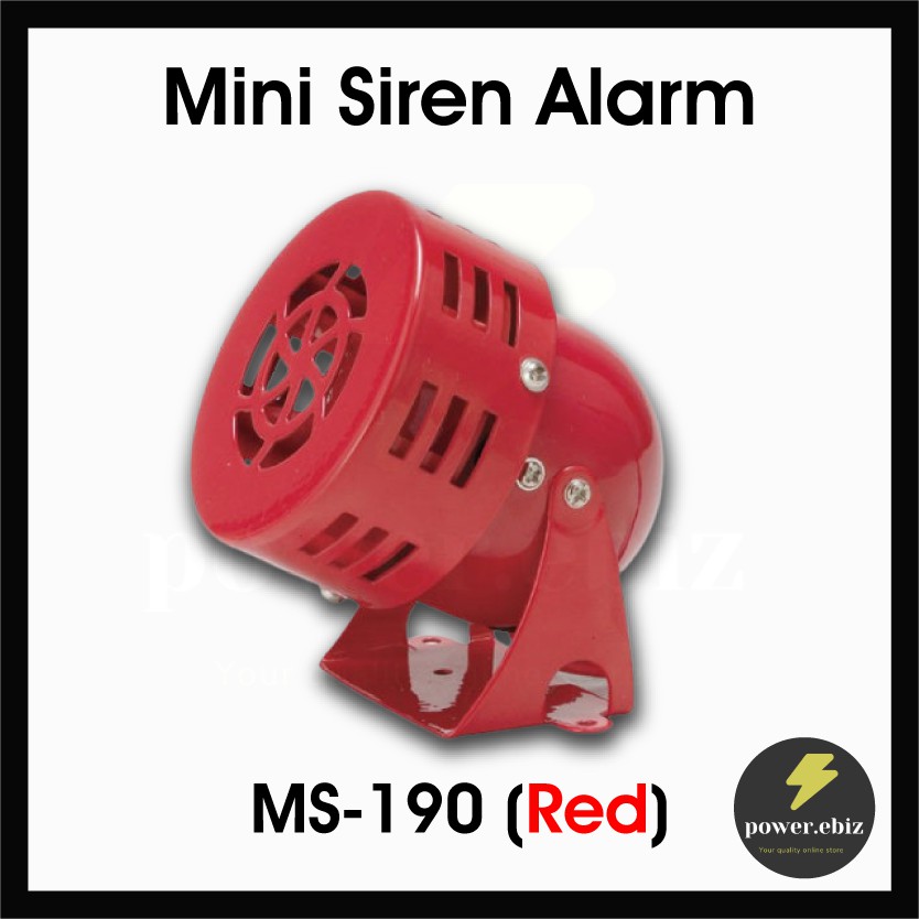 MS-190 Mini Siren Alarm (Red) 12VDC 24VDC 110VAC | Shopee Malaysia