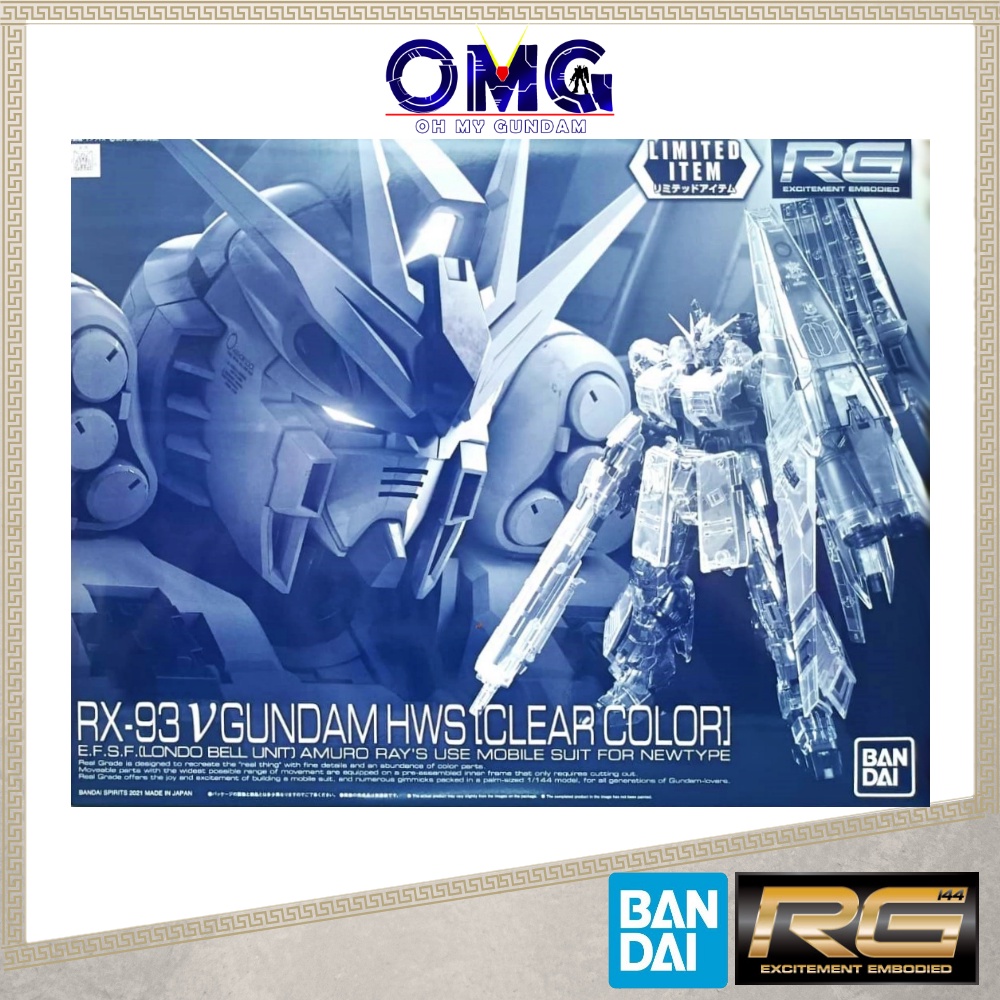 Pbandai RG Nu Gundam HWS Clear Color 61629 Premium Bandai RG RX-93 V ...