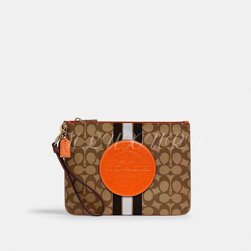 Coach Dempsey Gallery Pouch In Signature Jacquard With Stripe And Coach ...