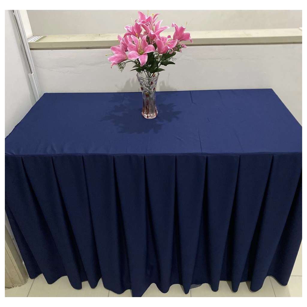DARK BLUE Cover Banquet Table / Table Skirting / Alas Meja | Shopee ...