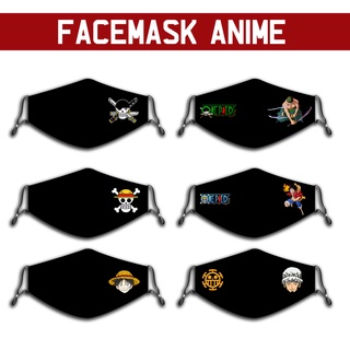 ONE PIECE FACE MASK ANIME WASHABLE PRINTED MONKEY D.LUFFY ANIME PELITUP ...