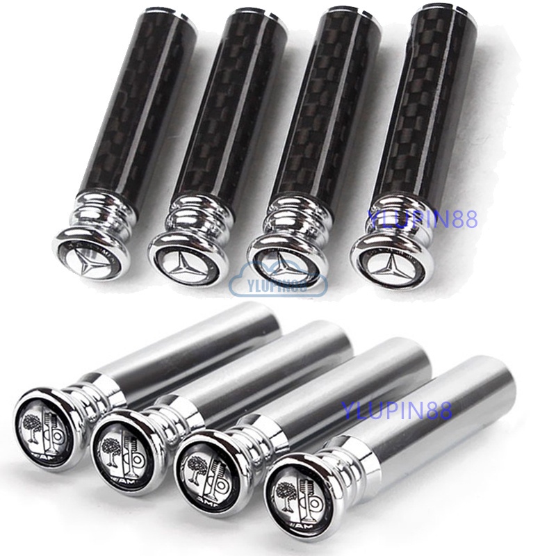 4pcs Auto Car Door Lock Knob Pins Trim Carbon Fiber Car Truck Security ...
