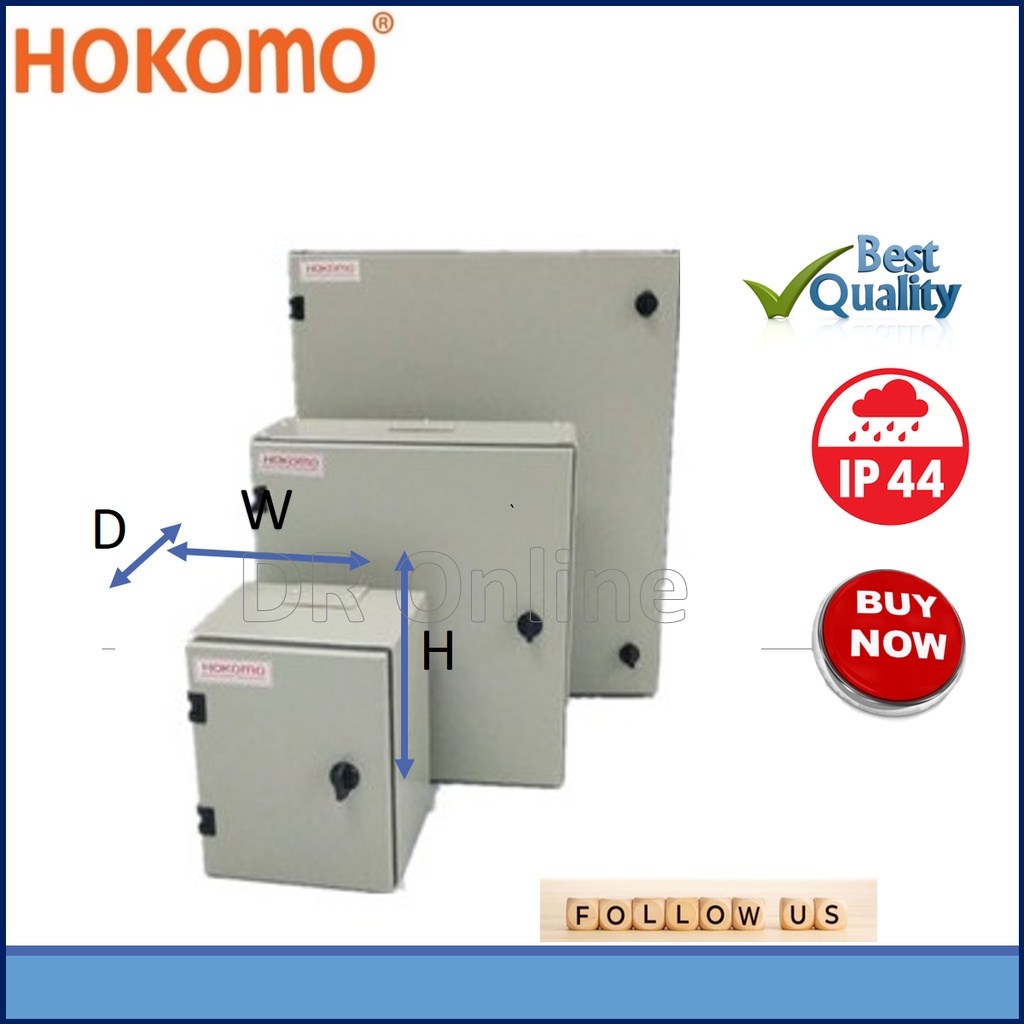 HOKOMO Metal Enclosure Electrical Panel Box ( H600MM x W400MM x D200MM ...