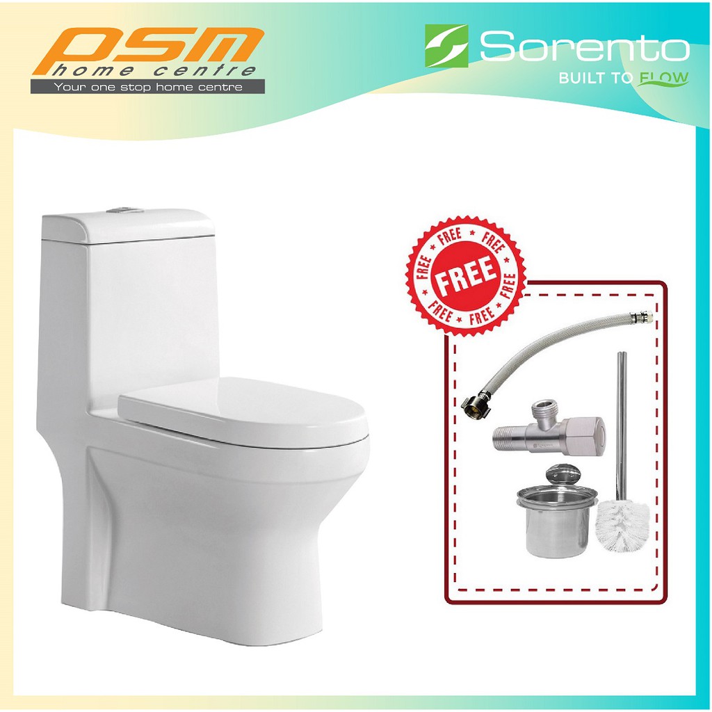 Sorento one piece wash down flushing water closet wc toilet bowl ...