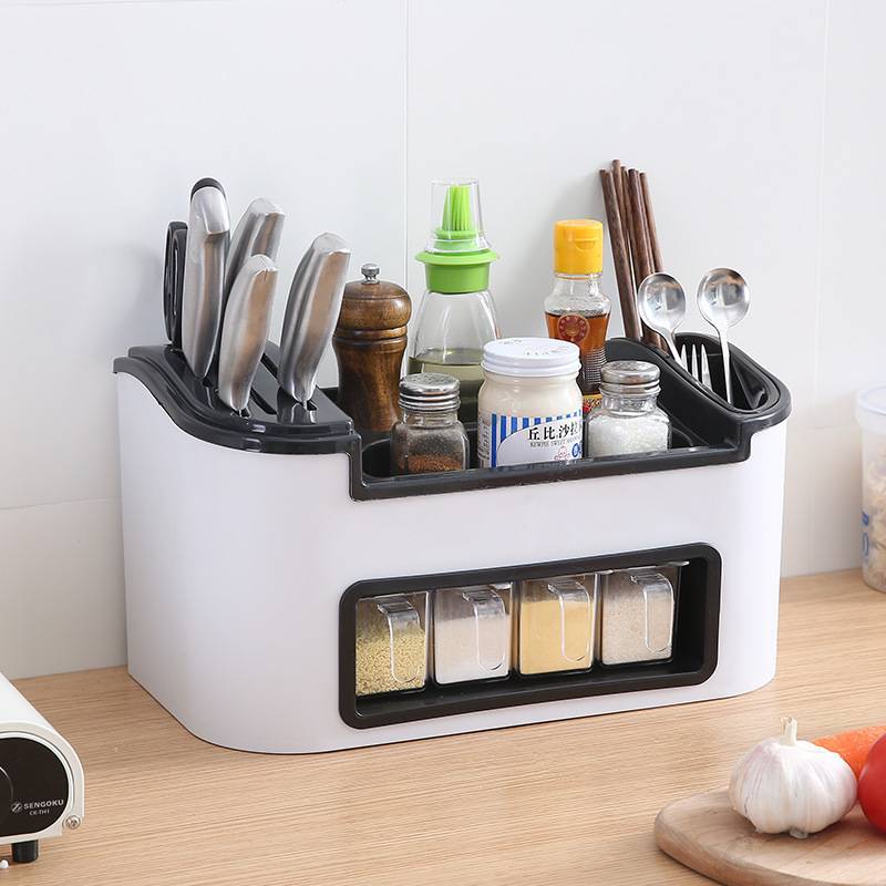 Multipurpose Kitchen Storage Box Seasoning Sauce Bottle Spices ...
