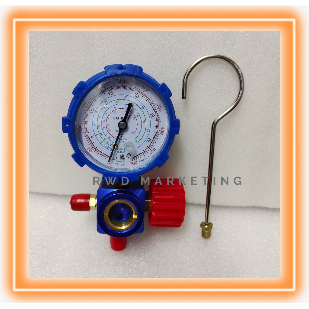 Manifold Gauge GAS METER Low Pressure Single Gauge CT-470L for R410a/R32/R134a/R22/R404/R407 Air ...