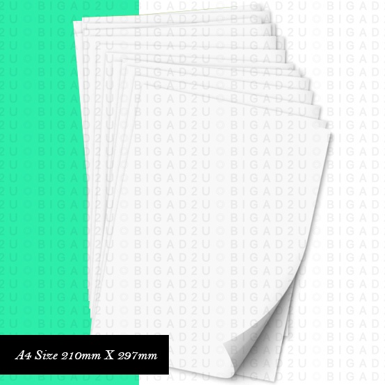 A4 Sizes 21cmx29.7cm Adhesive Synthetic Dye Based Inkjet Sticker ...