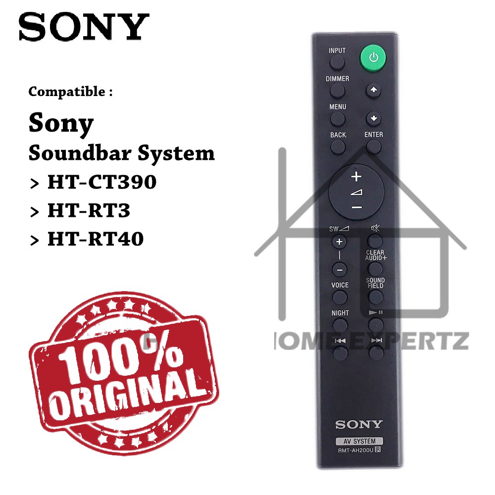 SONY SOUNDBAR REMOTE CONTROL ORIGINAL (COMPATIBLE FOR HT-CT390/ HT-RT3 ...