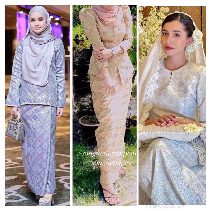 Songket Tenun Penuh | Original Songket Tenun Bunga Penuh | Bidang 45 ...