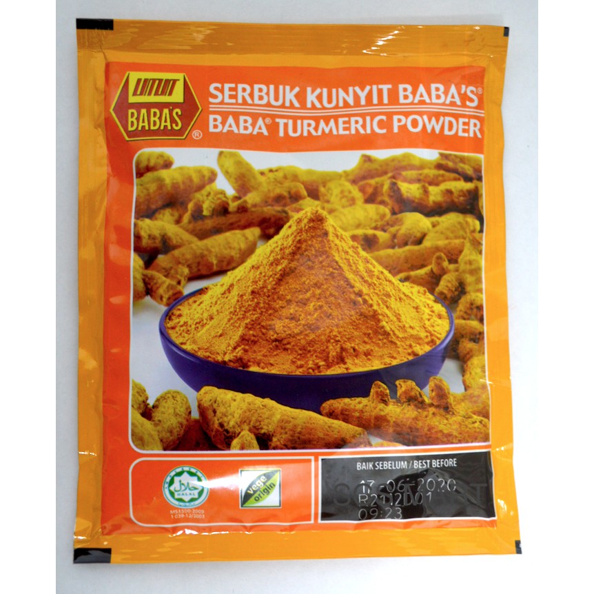 BABA Turmeric Powder 25G 黄姜粉 Serbuk Kunyit BABA'S | Shopee Malaysia