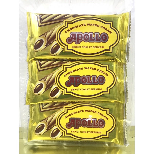 APOLLO Chocolate Cream Filled Wafers 11g x 12's | Shopee Malaysia