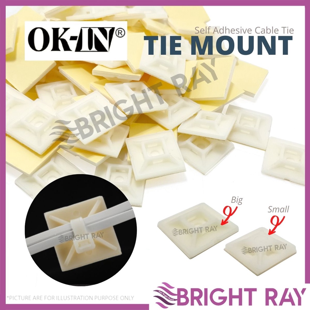 Tie Mount Self Adhesive Stick On Mount For Cable Ties Routing Looms ...