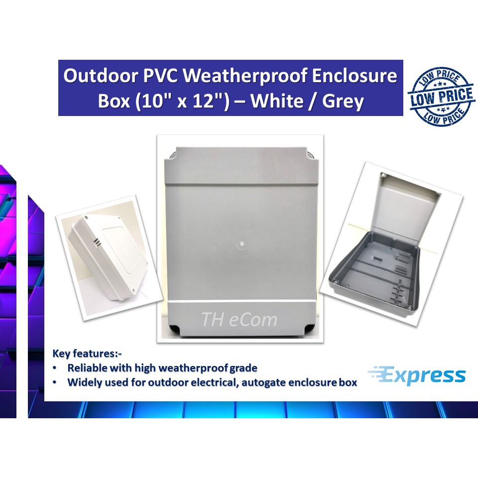 Autogate Outdoor PVC Weatherproof Enclosure Box (10" x 12") | Shopee ...