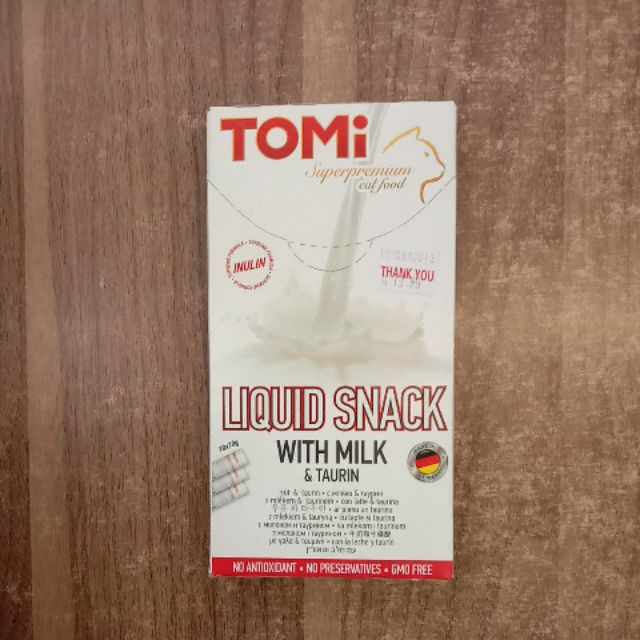 Tomi Liquid Snack With Milk & Taurin For Cat 10 × 10g | Shopee Malaysia