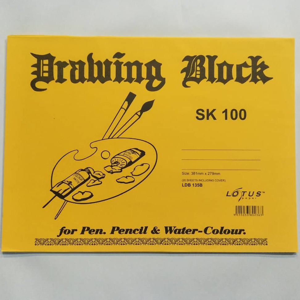 B4 Drawing Block 135gsm / 165gsm -20's Including Cover (READY STOCK ...