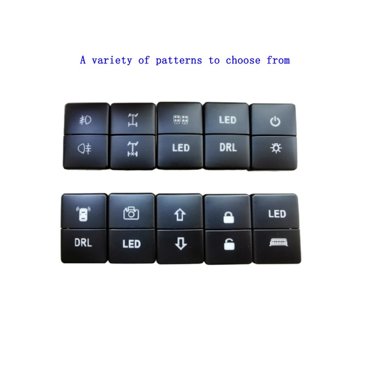 1pc Dual Key Switch Dual Switch Fog Lights Power LED Differential Lock ...