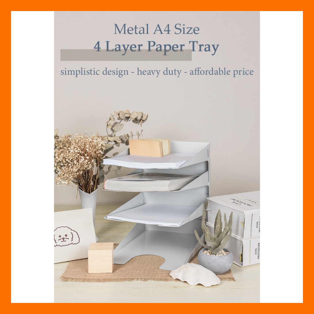 canvas painting MOJOMORE Metal A4 size 4 Layer Paper Tray, Document ...